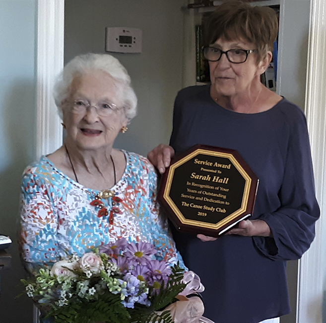 Canoe Study Club honors Sarah Hall - Atmore News